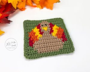 Crochet Turkey Coaster Pattern - Free | Jo to the World Creations