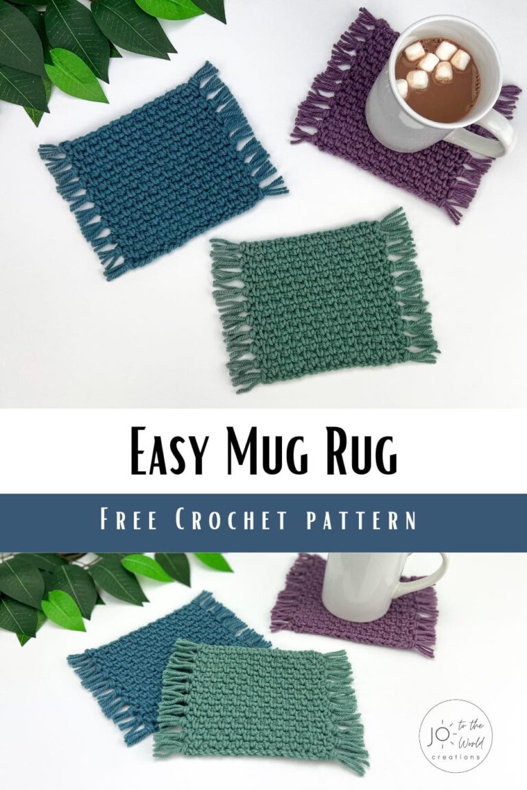 Easy Crochet Mug Rug Pattern Free | Jo to the World Creations