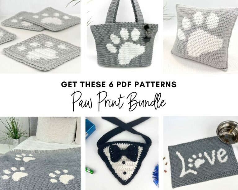 Paw Print Blanket - Free Crochet Pattern | Jo to the World Creations
