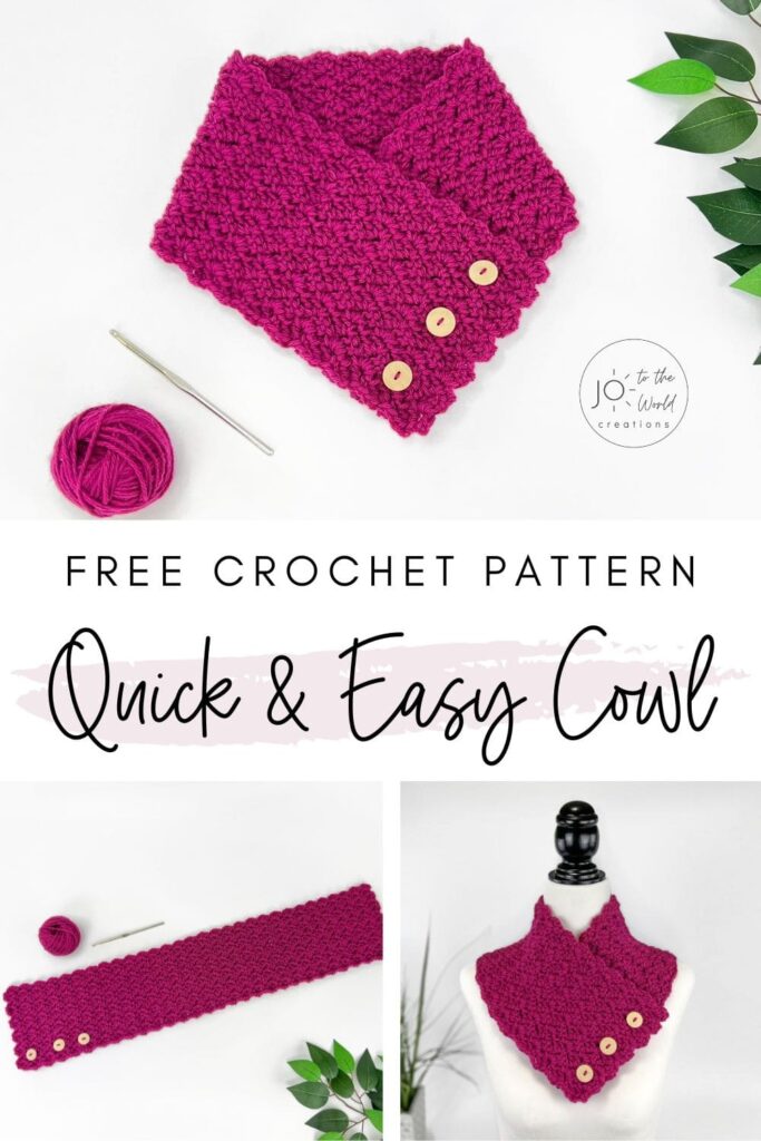 Easy Crochet Cowl Pattern | Jo to the World Creations
