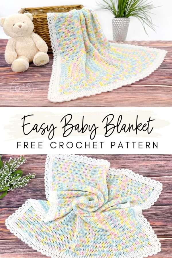 How to Crochet a Baby Blanket for Beginners - Free Pattern | Jo to the ...