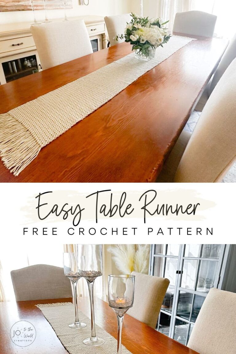Easy Crochet Table Runner - Free Pattern | Jo to the World Creations