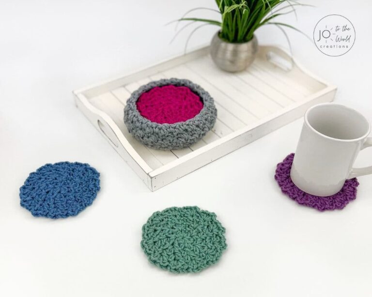 Crochet Coaster Holder Pattern - Free | Jo to the World Creations