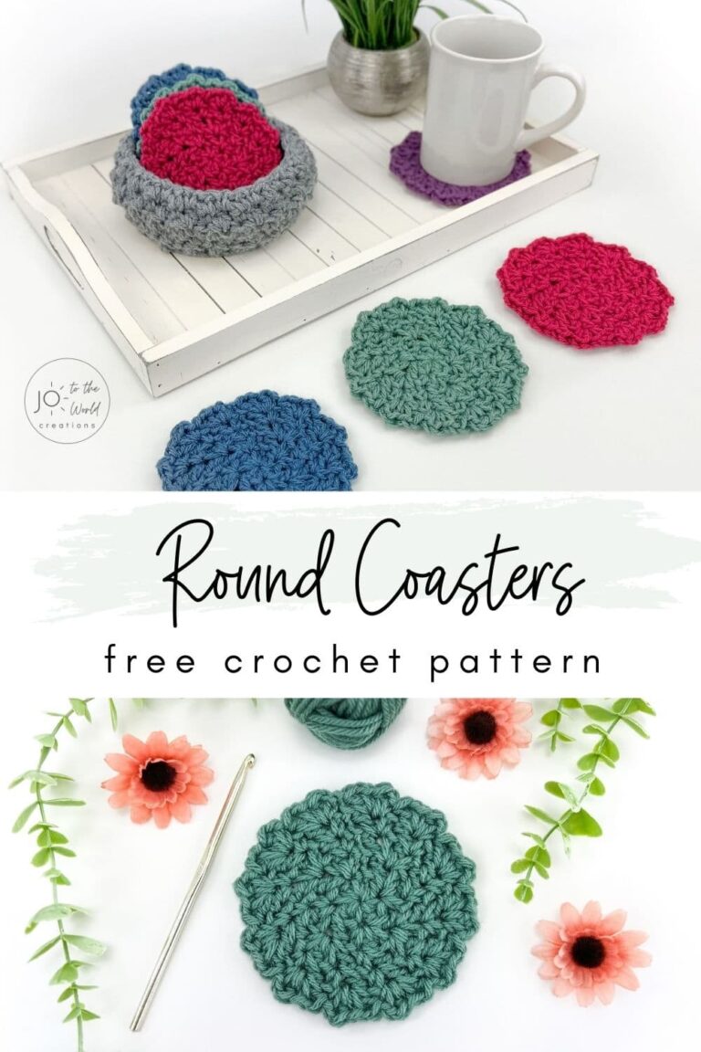 Round Coasters - Free Coaster Pattern | Jo to the World Creations