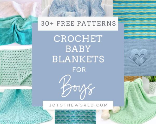 30+ Cute, Easy & Free Baby Boy Crochet Blanket Patterns | Jo to the ...