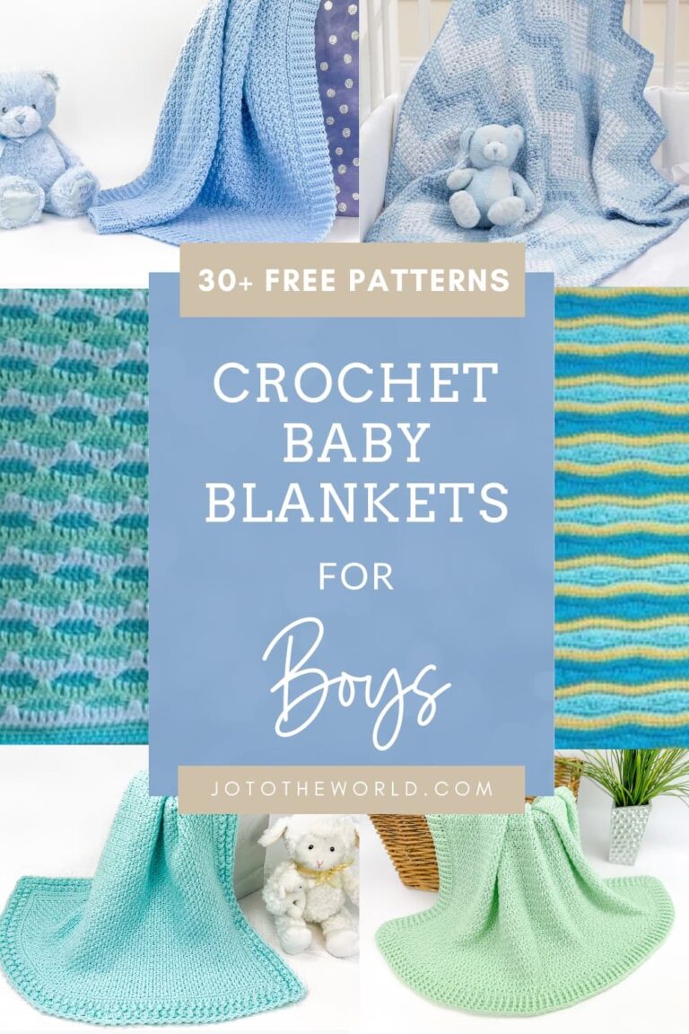 30+ Cute, Easy & Free Baby Boy Crochet Blanket Patterns | Jo to the World Creations