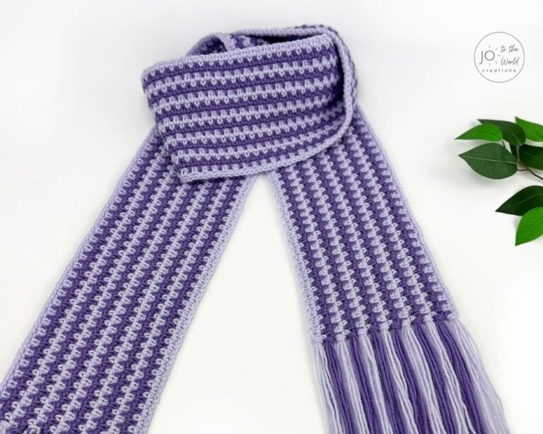 Easy Moss Stitch Scarf - Free Crochet Pattern | Jo to the World Creations