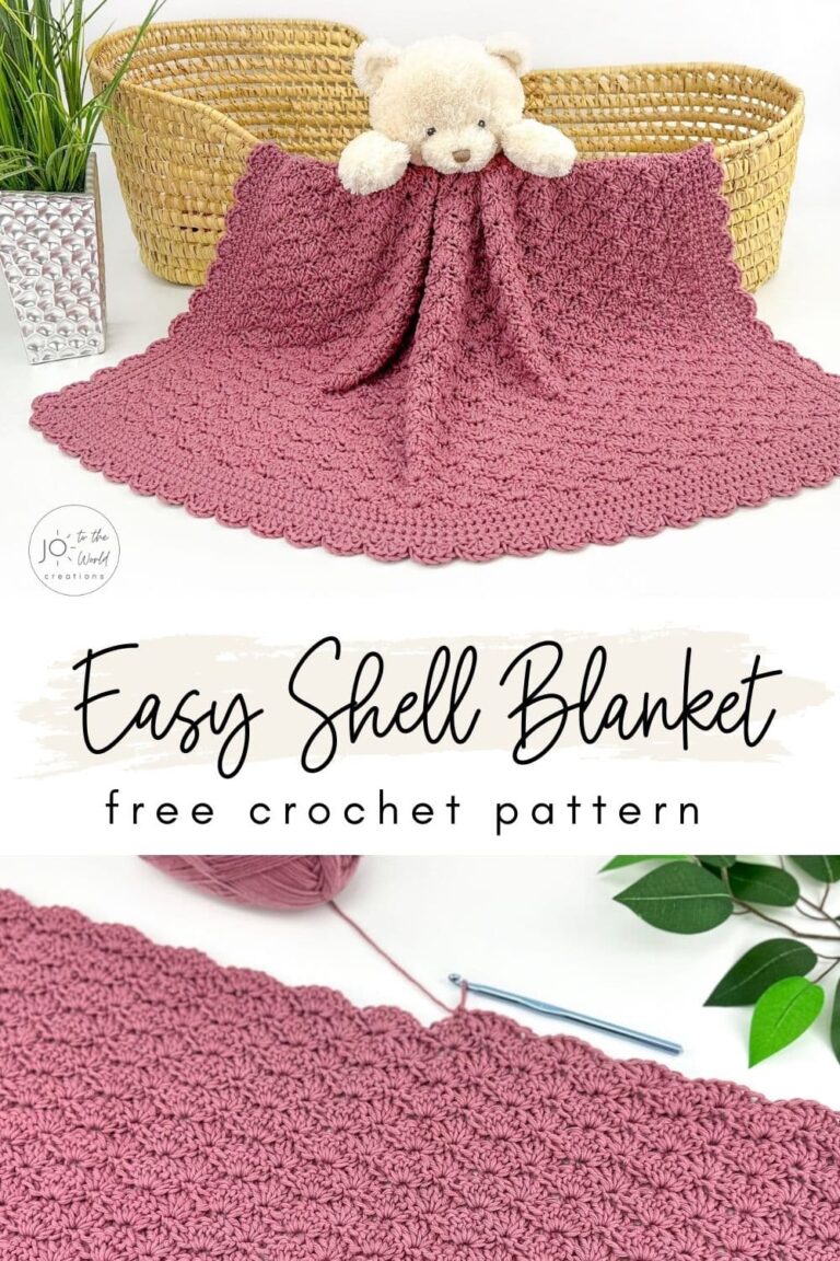 Easy Shell Blanket - Free Crochet Pattern | Jo to the World Creations