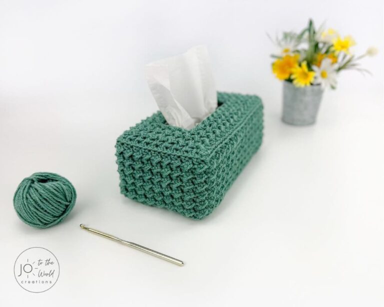 Easy Crochet Tissue Box Cover - Free Pattern | Jo to the World Creations