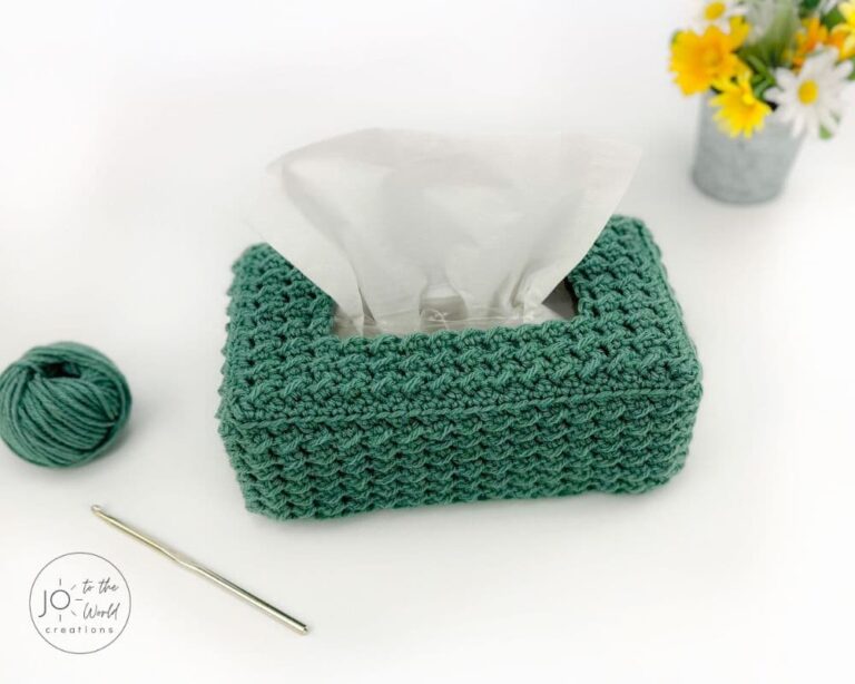 Easy Crochet Tissue Box Cover - Free Pattern | Jo to the World Creations