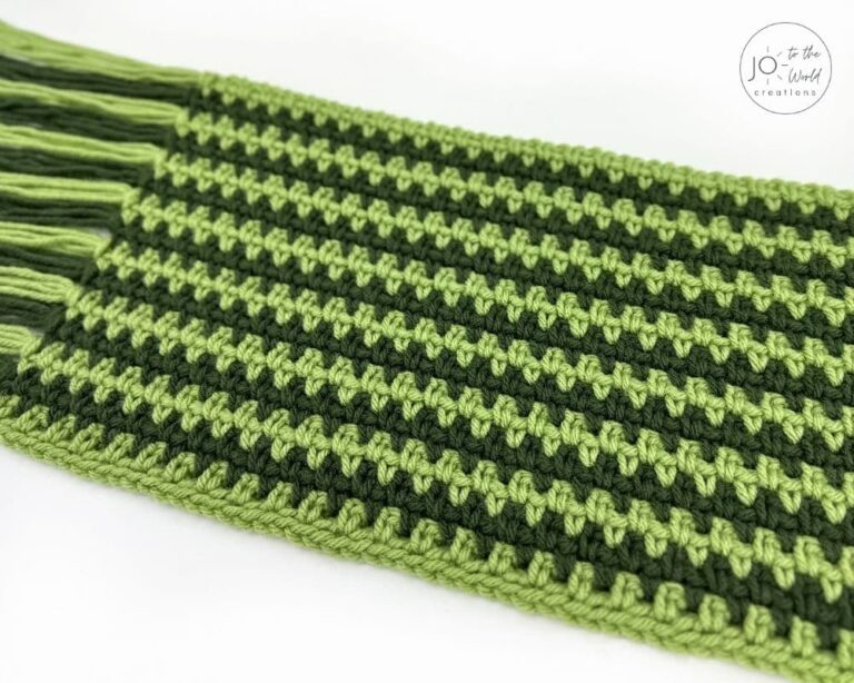 Easy Moss Stitch Scarf - Free Crochet Pattern | Jo to the World Creations