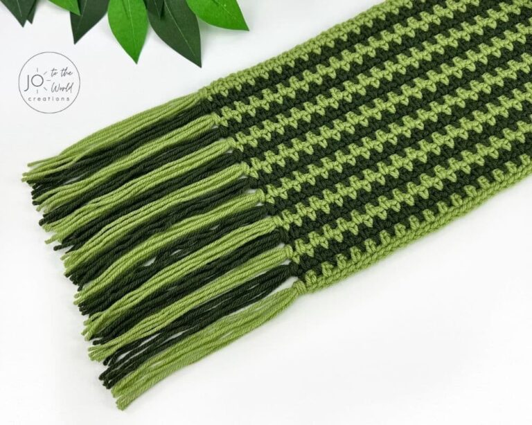 Easy Moss Stitch Scarf - Free Crochet Pattern | Jo to the World Creations