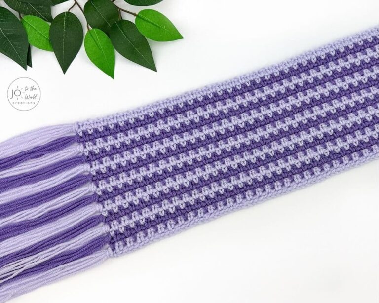 Easy Moss Stitch Scarf - Free Crochet Pattern | Jo to the World Creations