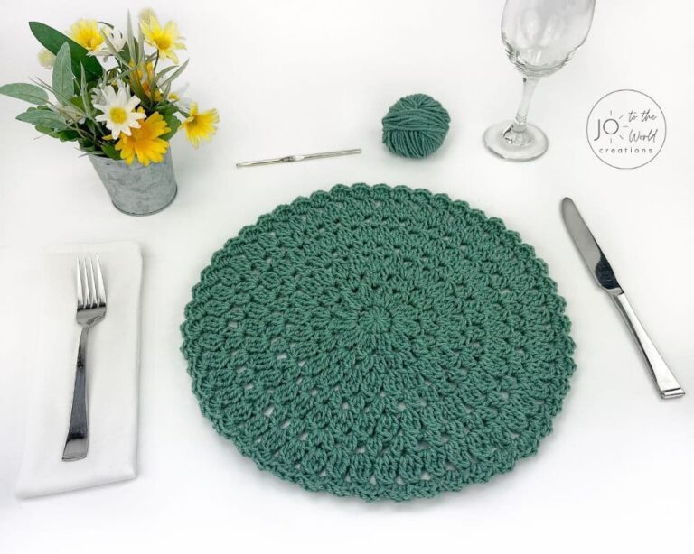 Beautiful Crochet Round Placemat - Free Pattern | Jo to the World Creations