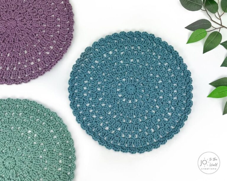 Beautiful Crochet Round Placemat - Free Pattern | Jo to the World Creations