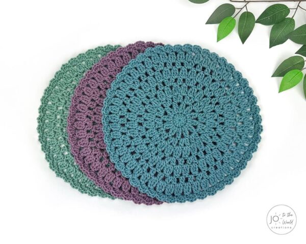 Beautiful Crochet Round Placemat - Free Pattern | Jo to the World Creations