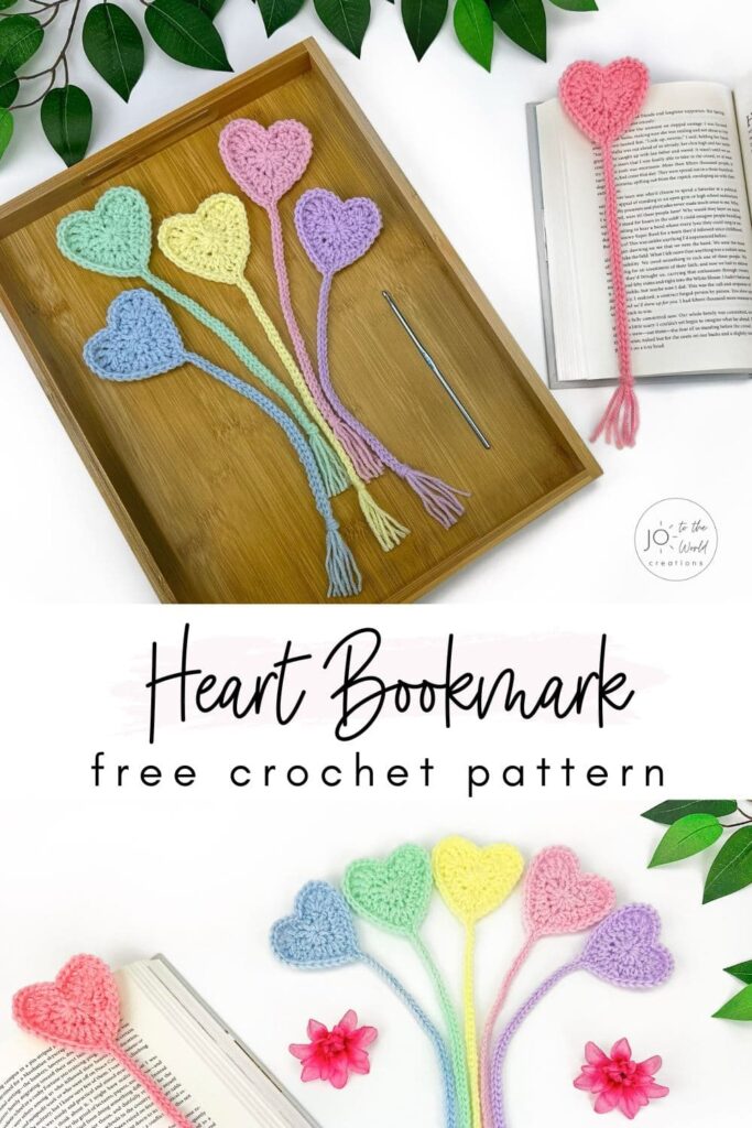Heart Bookmark - Free Crochet Pattern | Jo to the World Creations