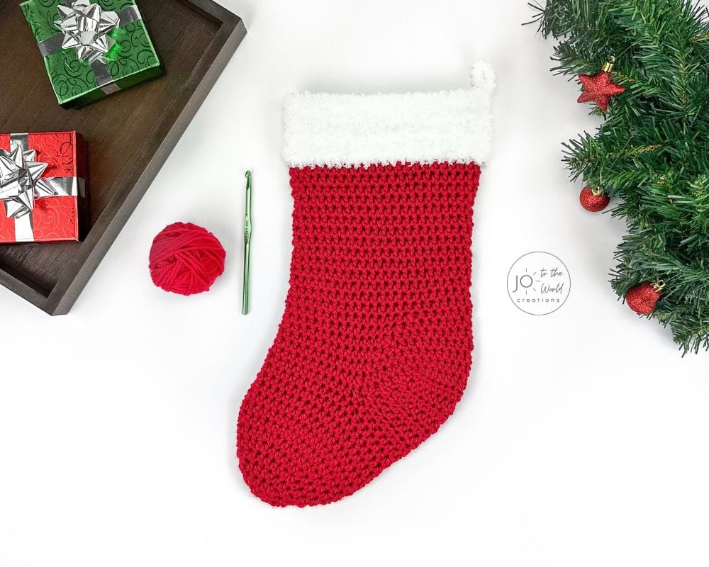 Easy Christmas Stocking - PDF Crochet Pattern | Jo to the World Creations