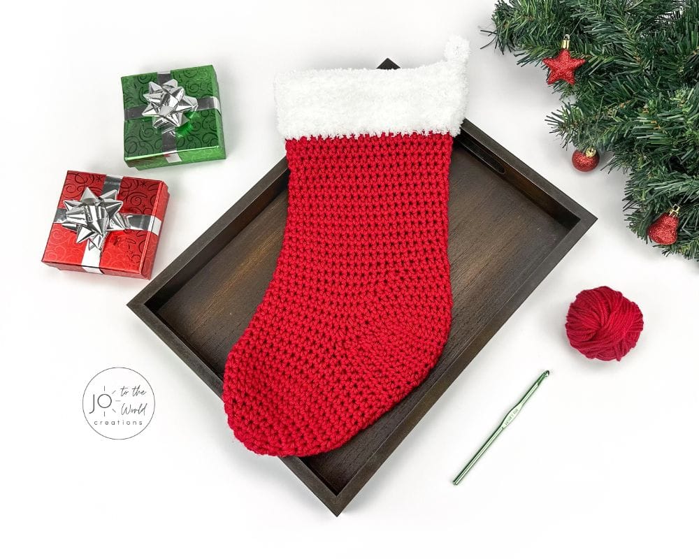 Easy Christmas Stocking - PDF Crochet Pattern | Jo to the World Creations