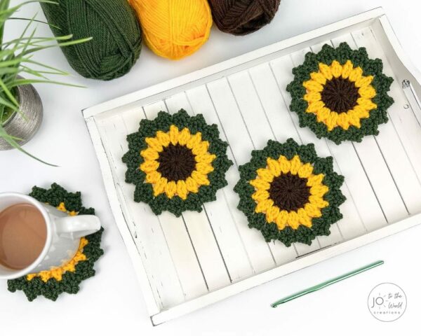 Daisy Flower Coaster - Free Crochet Pattern | Jo to the World Creations