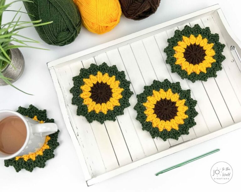 Daisy Flower Coaster - Free Crochet Pattern | Jo to the World Creations