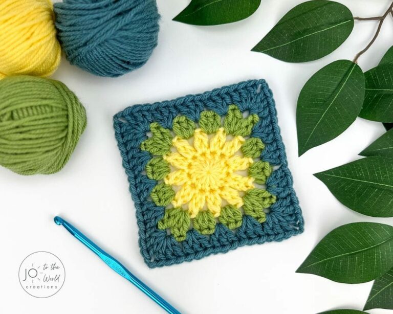 Sunburst Granny Square - Free Crochet Pattern | Jo to the World Creations