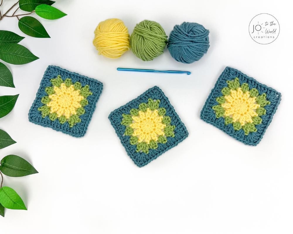 Starburst Flower Crochet Pattern Sunburst/Sunflower Granny Squares: