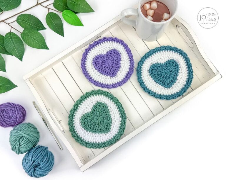 Heart Coaster - Free Crochet Pattern | Jo to the World Creations
