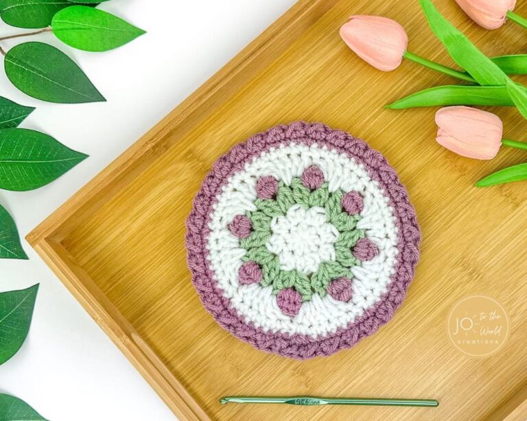 Tulip Coaster - Free Crochet Pattern | Jo to the World Creations
