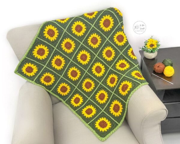 Sunflower Granny Square Blanket - Free Crochet Pattern | Jo to the ...